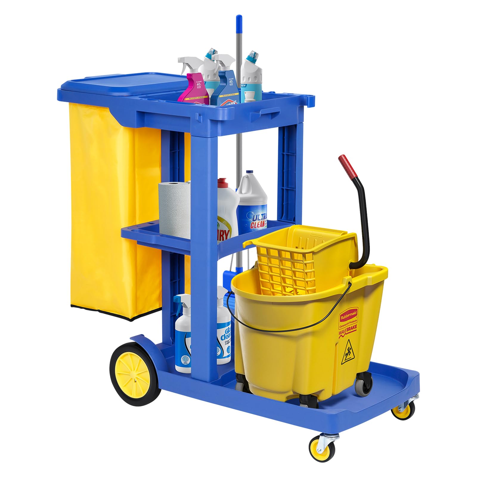Buy Nisorpa Cleaning Trolley on Wheels Janitors Cleaning Trolley ...
