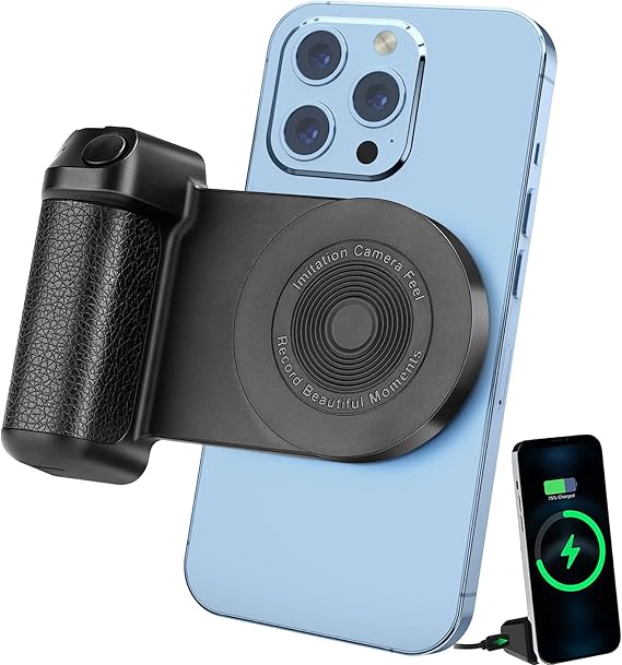 Amazon.com: Magnetic Phone Camera Grip Handle Mount with Wireless ...