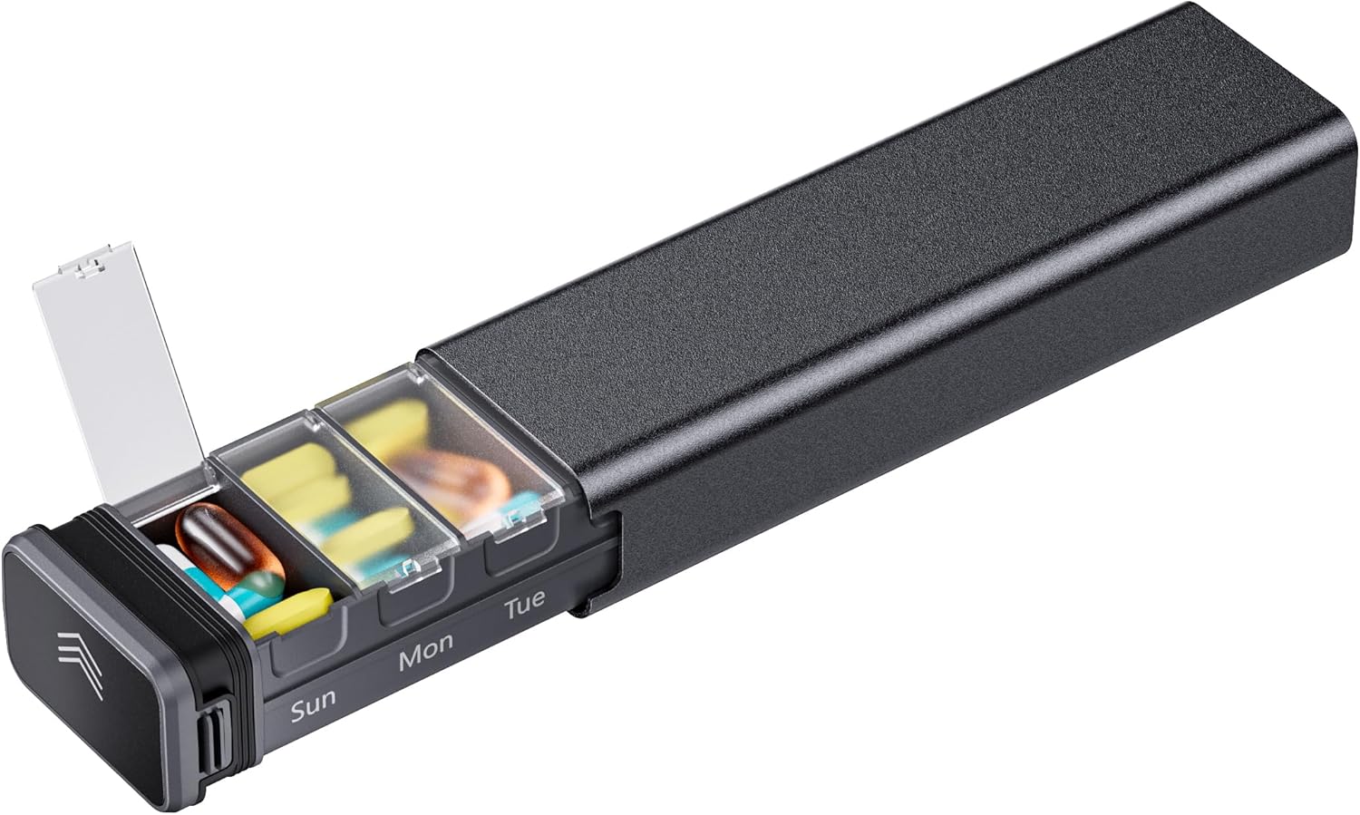 Amazon.com: 7 Day Weekly Metal Pill Organizer Travel, Kursoaya Premium ...