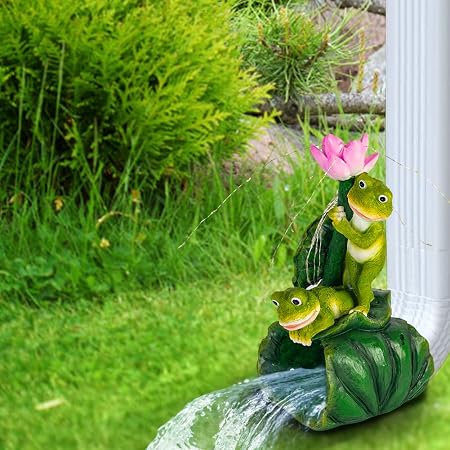 Starsoul Frogs Gutter Downspout Extension Decorative Statue with Solar ...