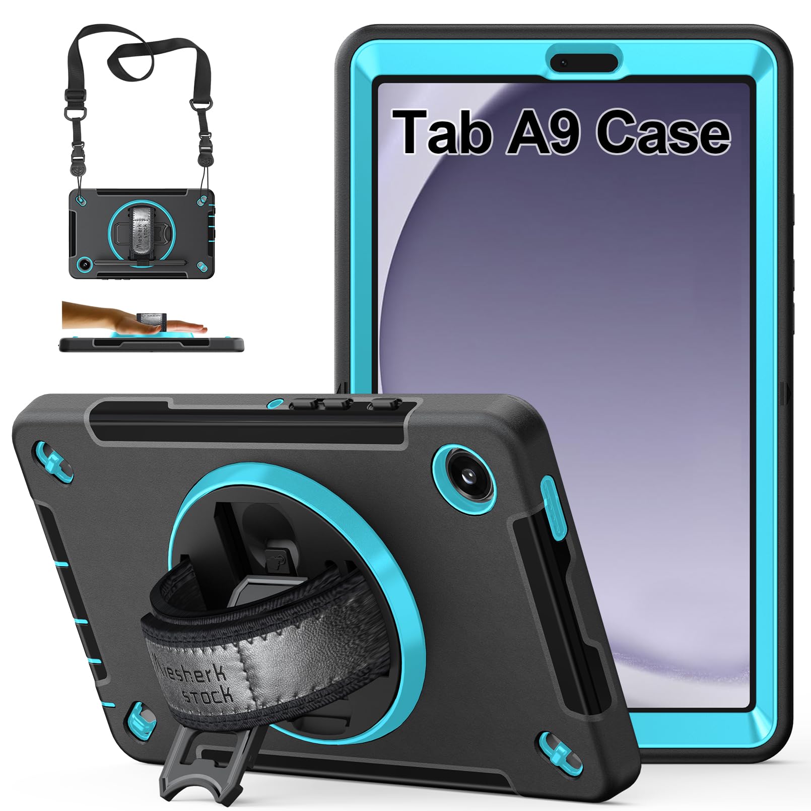 Case for Galaxy Tab A9 2023: Military Grade Shockproof Protective TPU ...