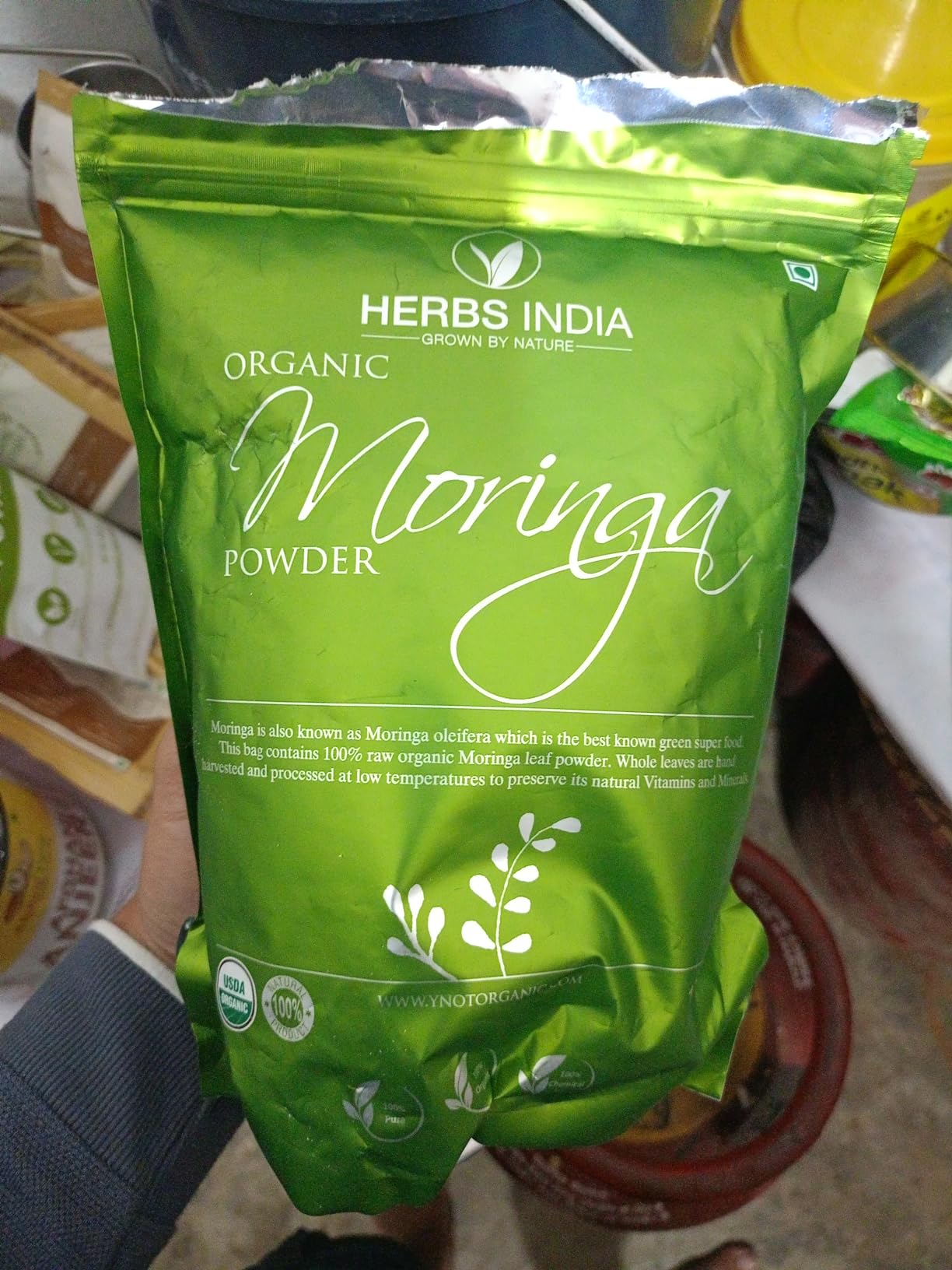 Buy Herbs India Moringa Leaf Powder | Sahjan | Drumstick Leaf Powder ...