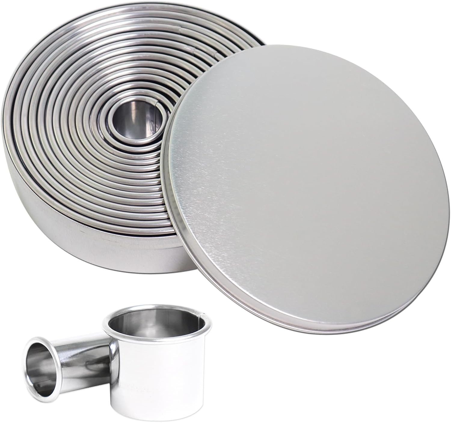 Amazon.com: Alimat PluS Cookie Cutter Set, 14 PCS Circle Cookie Cutters ...