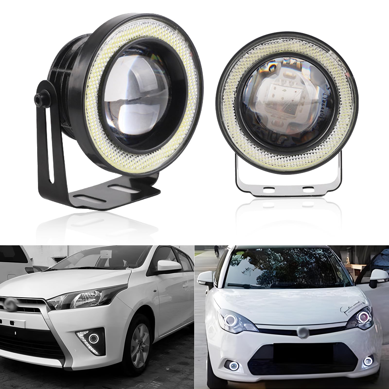 Amazon.com: UGSHY 2 PCS Car LED Fog Light Replacements, 3.5In Round ...