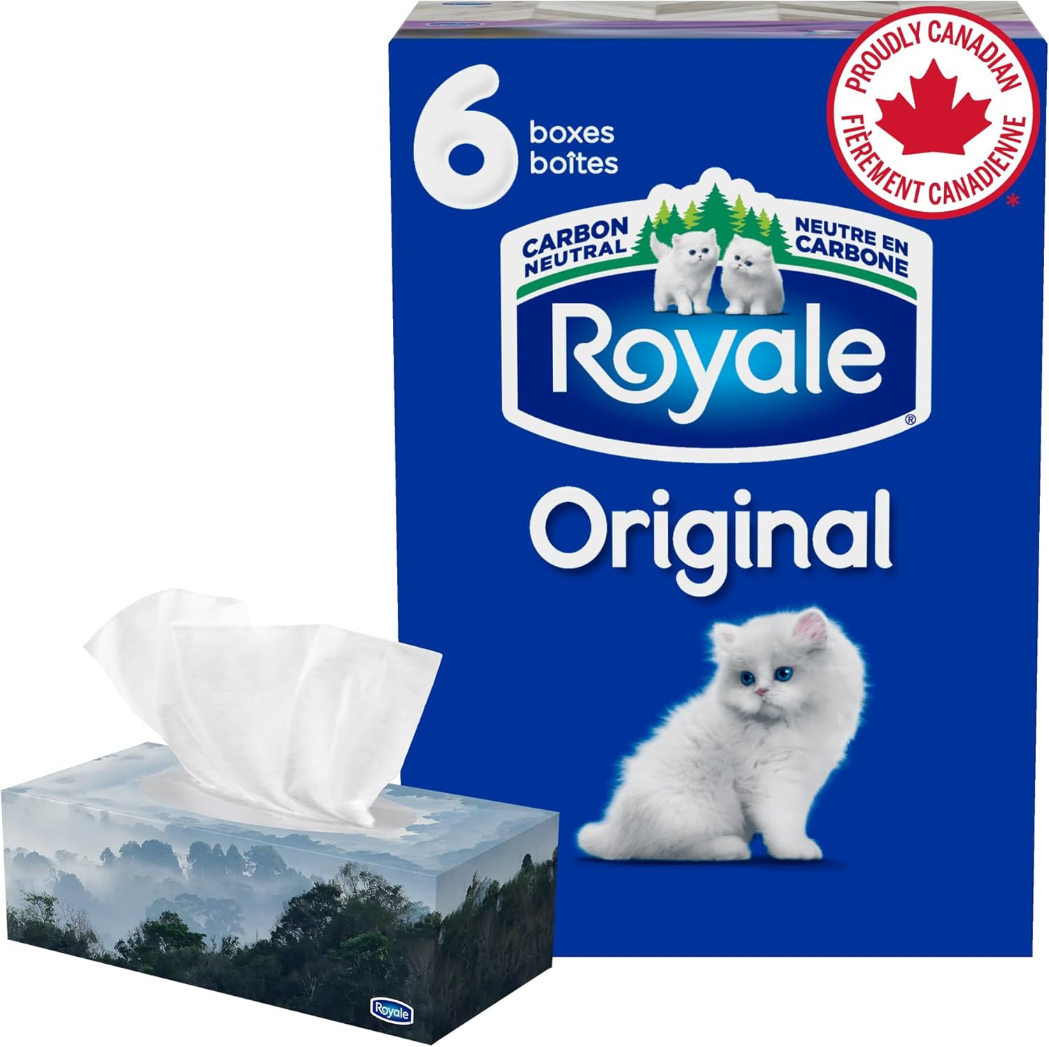 Royale Original 2 Ply Facial Tissue, 6 Tissue Boxes, 126 Tissues per ...