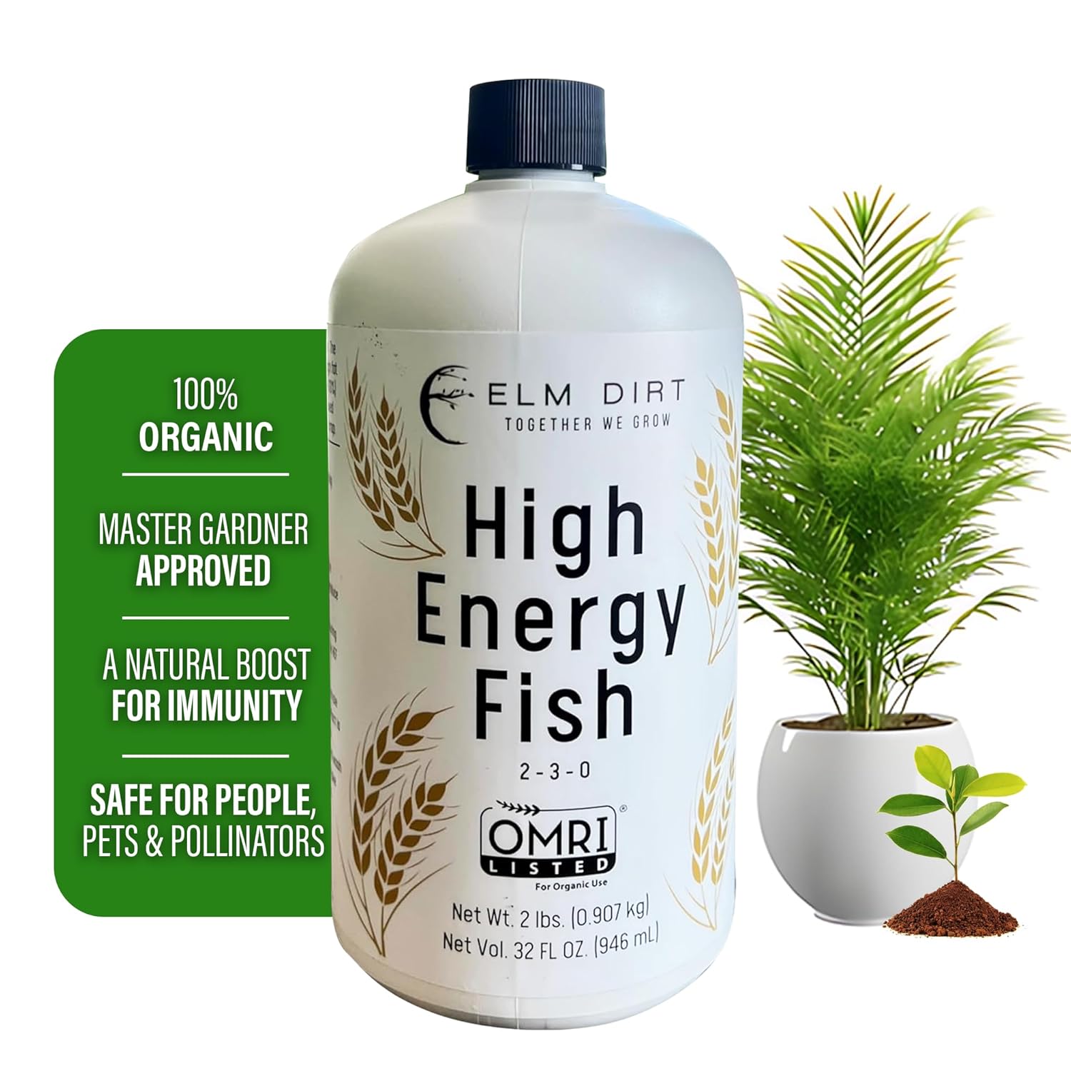 Amazon.com : Elm Dirt Fish Emulsion Fertilizer - High Energy Liquid ...
