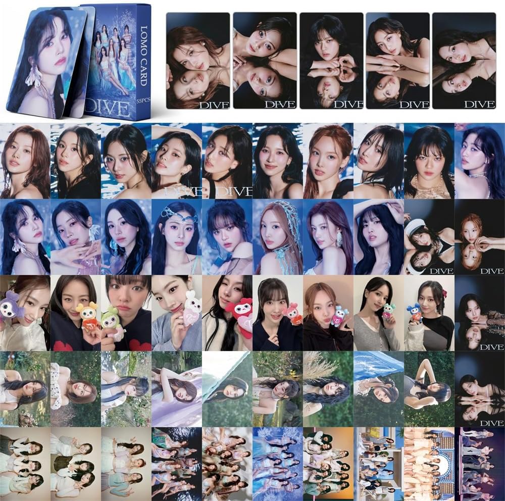 Amazon.com : Sunlelekz TWICE DIVE Lomo Cards TWICE Photo Card NAYEON Photocards Lomo Card 55ps ...