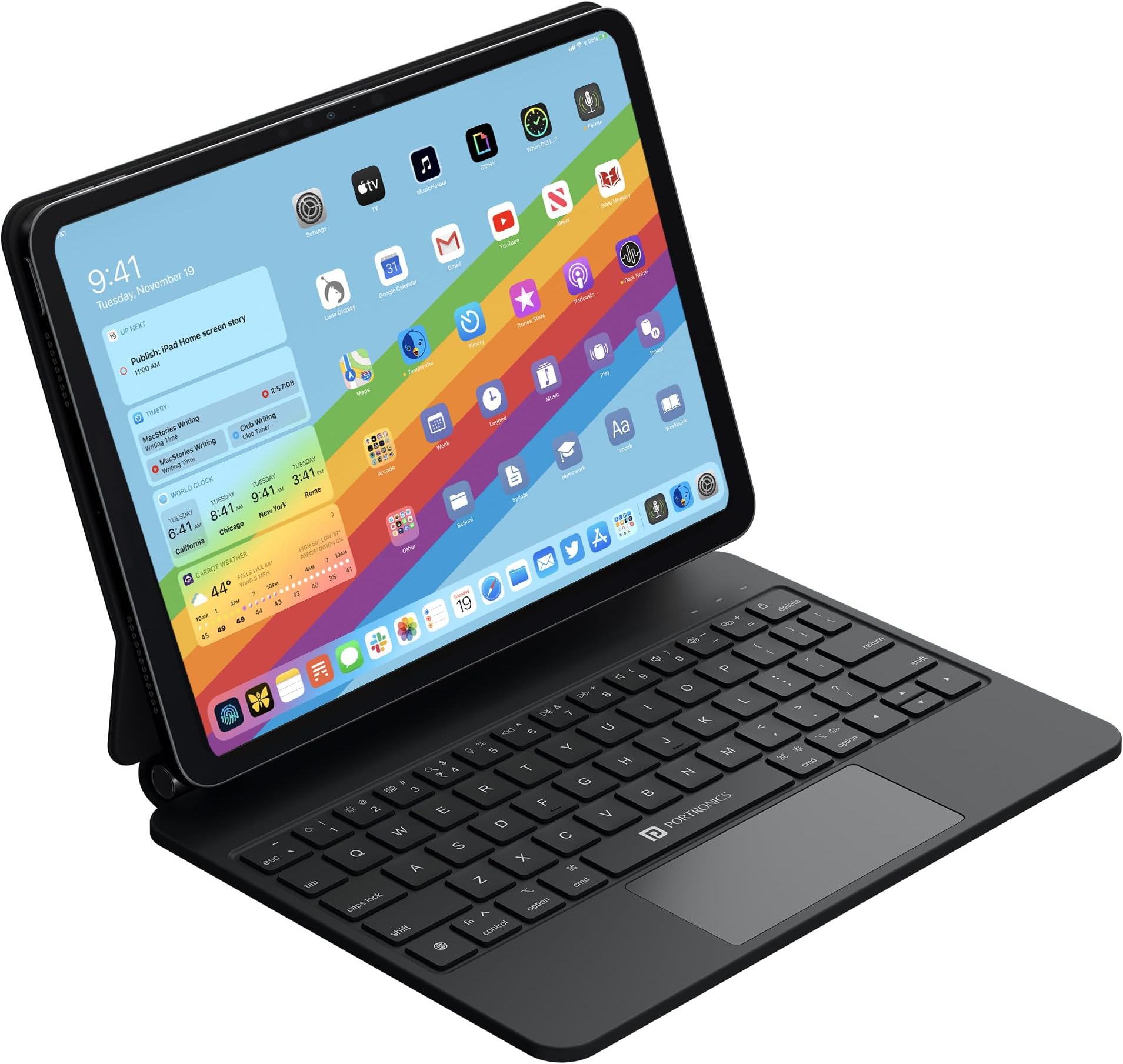 Portronics Padmate Wireless Tablet Keyboard Case only for iPad 10th Gen ...