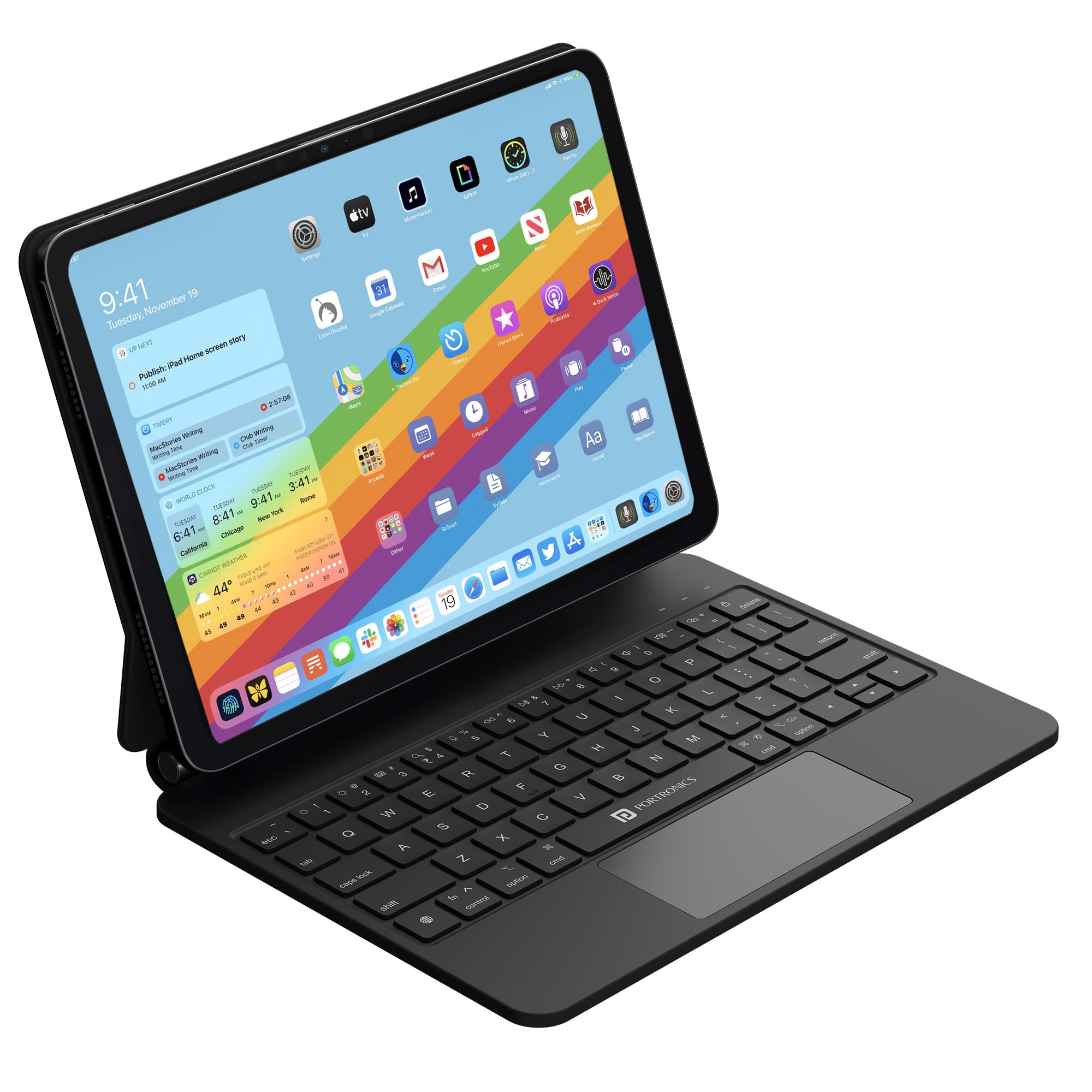 Portronics Padmate Wireless Tablet Keyboard Case only for iPad 10th Gen ...