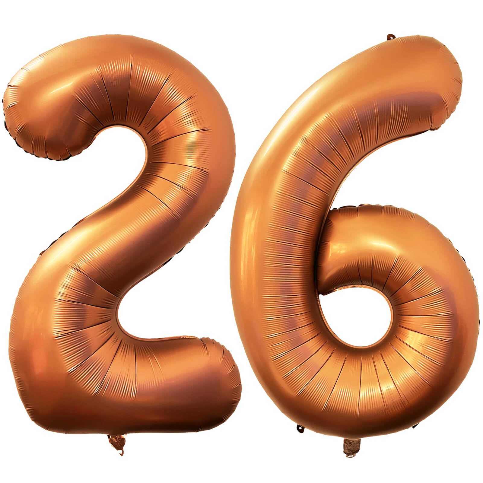 Amazon.com: Number 26 Orange Balloons 40 Inch Giant Orange 26 or 62 ...