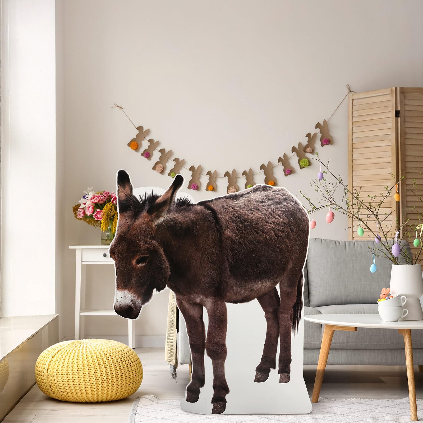 Large Donkey Stand up 4.1 ft Cardboard Nativity Floor Stand Ups ...