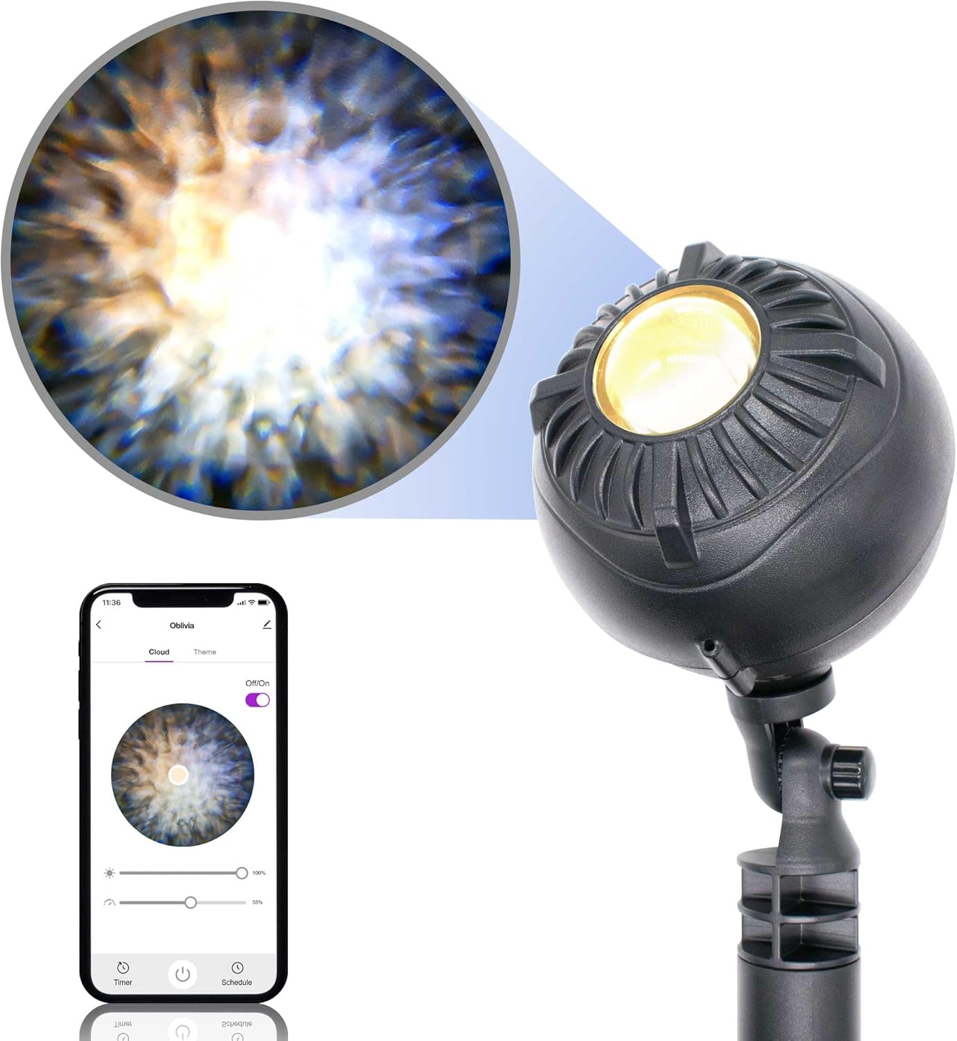 Amazon.com: BlissLights Oblivia - IP65 Outdoor Nebula Cloud Projector ...