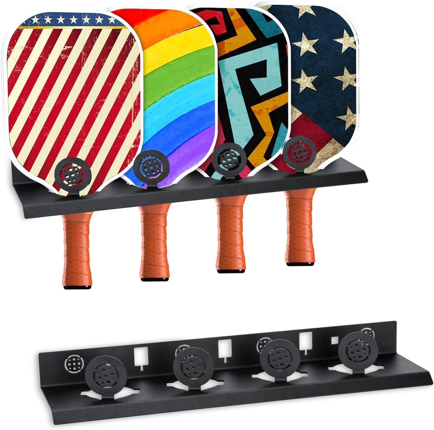 Amazon.com: TOPOWN Pickleball Paddles Rack – Holds 4 Paddles Pickleball ...