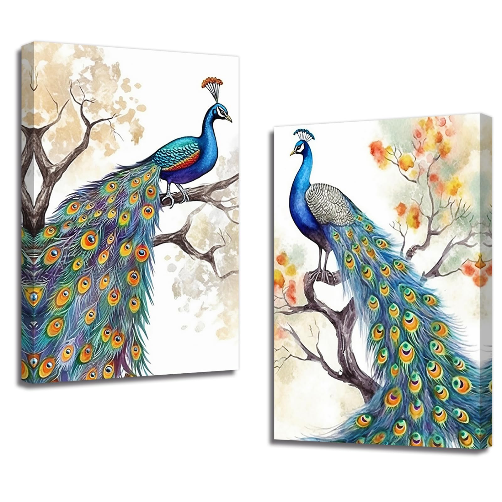 Pinturas Abstractas De Pavos Reales Amazon.com: YEEWArt Lienzo De Pavo