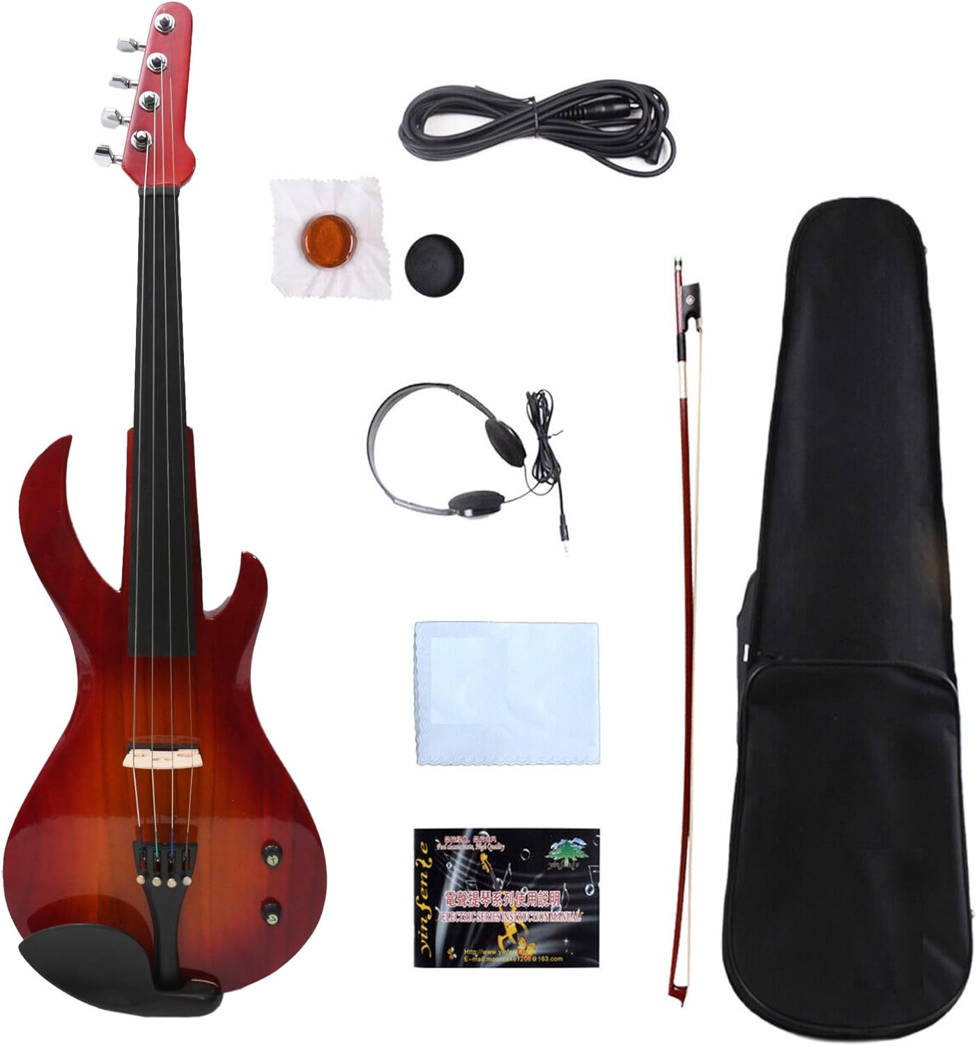 Amazon.com: Vetimobato 16 inch Electric Viola Full Size Solid Wood ...