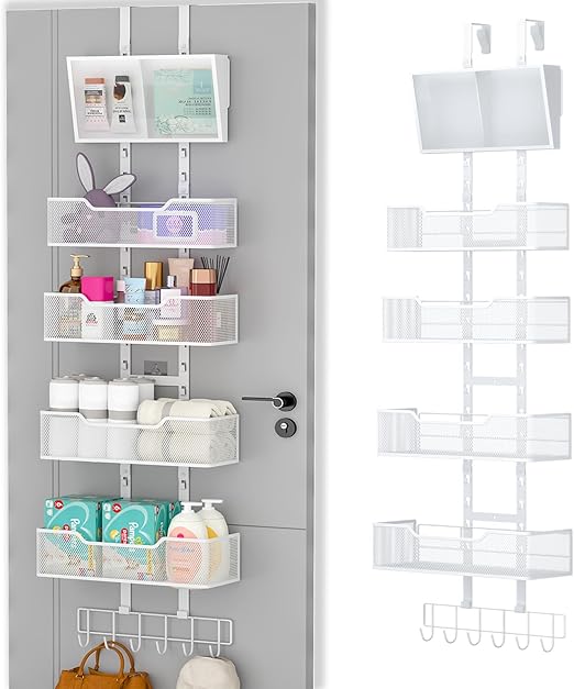 Amazon.com: Hongtamoya Adjustable Over The Door Organizer, Hanging Door ...