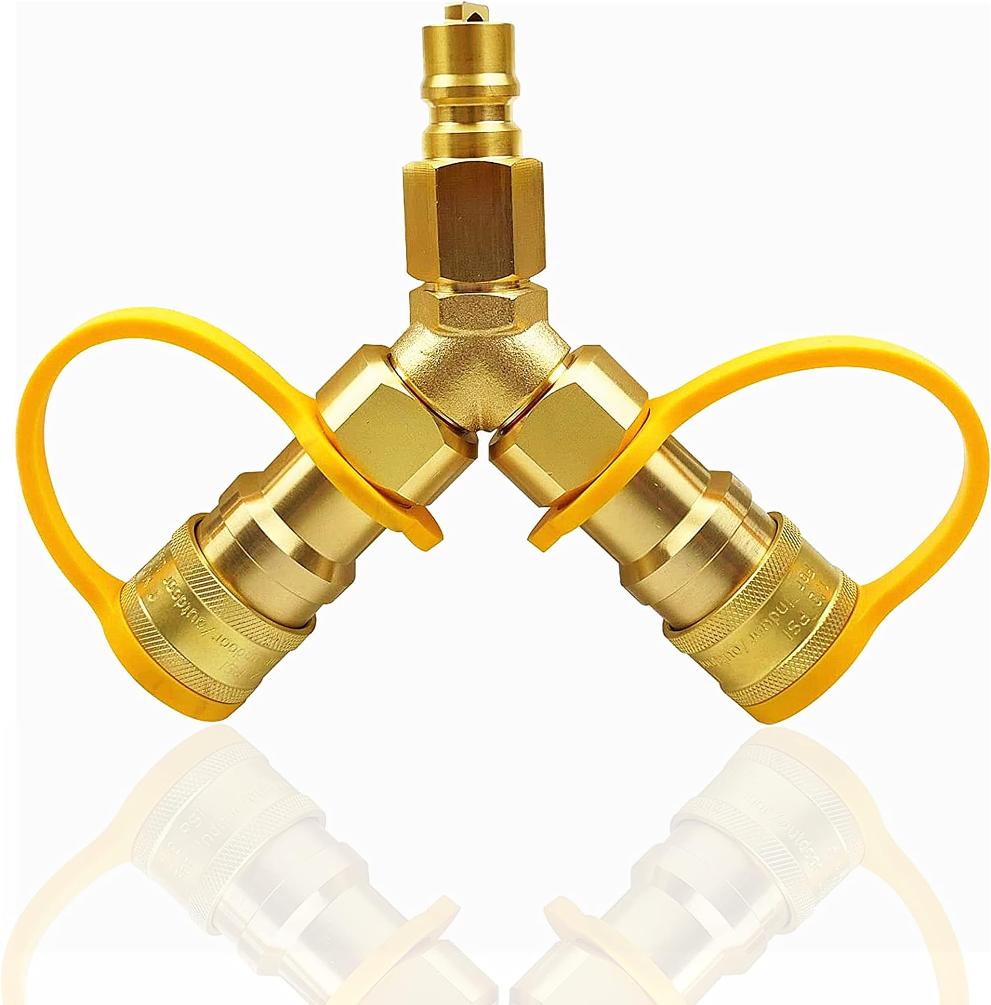 Amazon.com : 1/2'' Y Splitter Propane Quick Connect Fittings,Natural ...