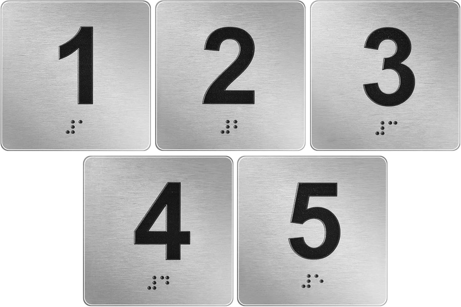 Amazon.com : Yaocom Exam Room Sign Numbers 1-5 with Braille and Tactile ...