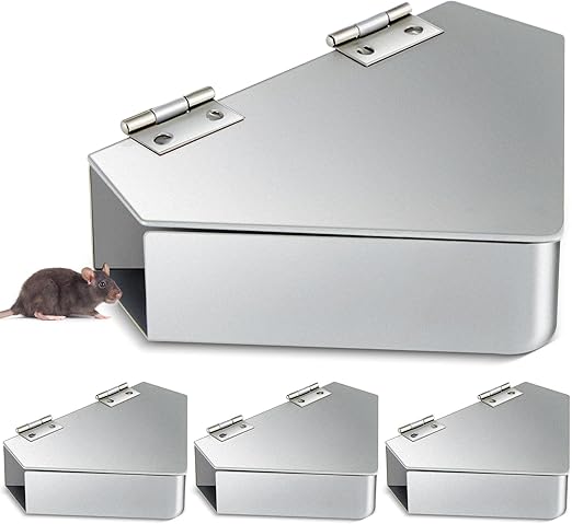 Amazon.com : Qualirey 4 Pcs Mouse Station Carbon Steel Mice Bait ...