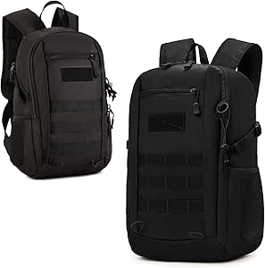 Amazon.com : ArcEnCiel 10L/20L Mini X-Small Tactical Backpack (Black ...