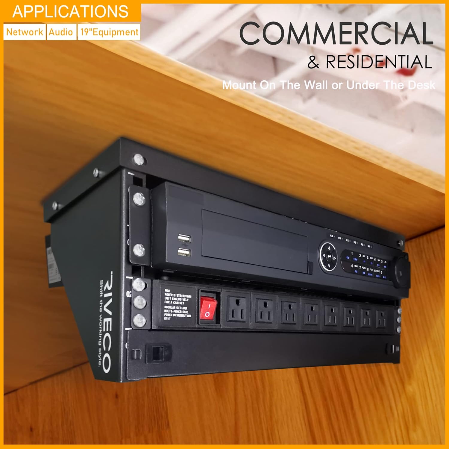 Buy RIVECO 4U Wall Mount Rack for Network| Reinforced Heavy Load 66-99 ...