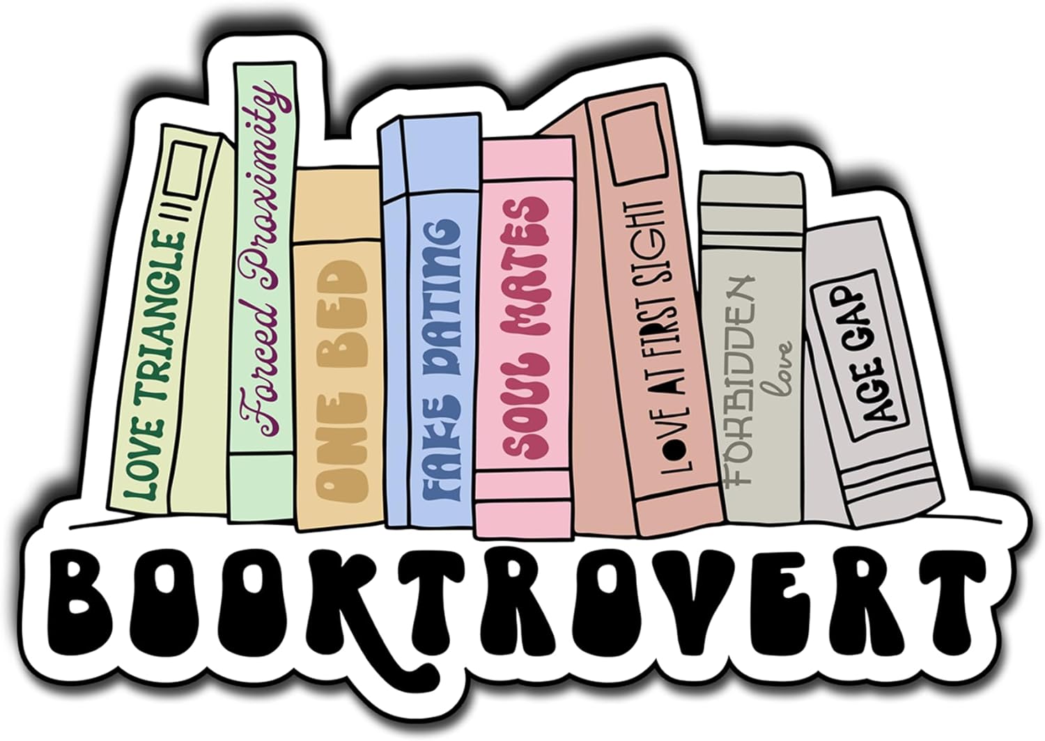 Amazon.com: BookTrovert Funny Sticker, Decorate Waterproof Vinyl ...