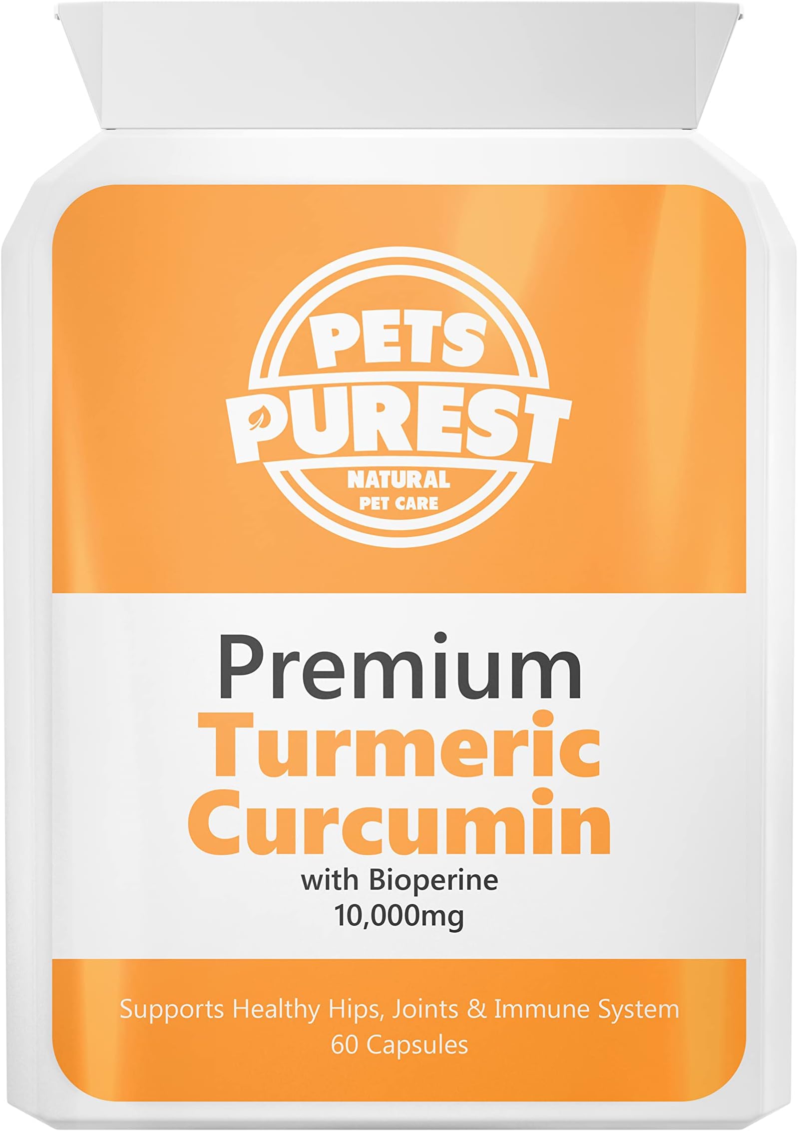 Pets Purest 100% Natural Premium Turmeric For Dogs 10,000mg with Active ...