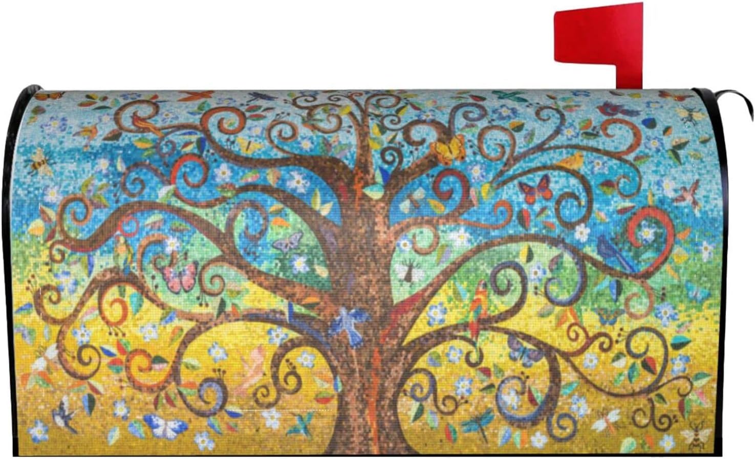 Amazon.com: Wamika Rainbow Tree of Life Mailbox Cover Colorful Forest ...
