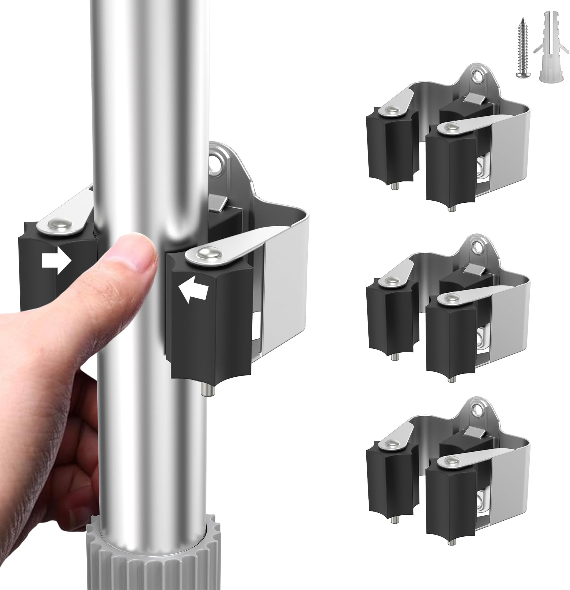 Amazon.com: Thidawang Broom Holder Wall Mount Broom Hanger Wall Mount ...