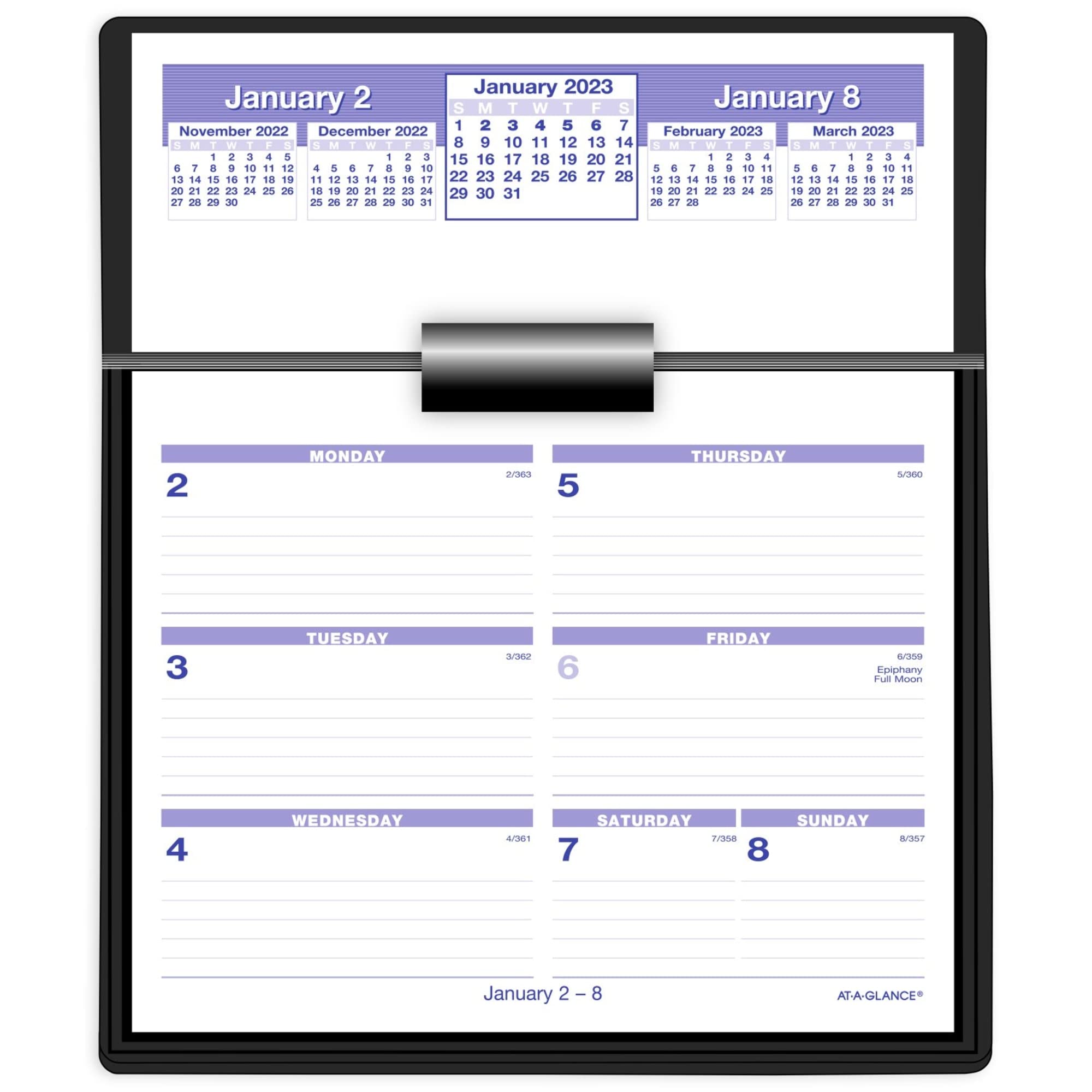 Snapklik.com : AT-A-GLANCE 2023 Desk Calendar And Base, Flip-A-Week, 5 ...