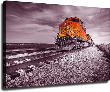 Amazon.com: Train Poster Steam Train Railroad Tracks Poster Print Wall ...