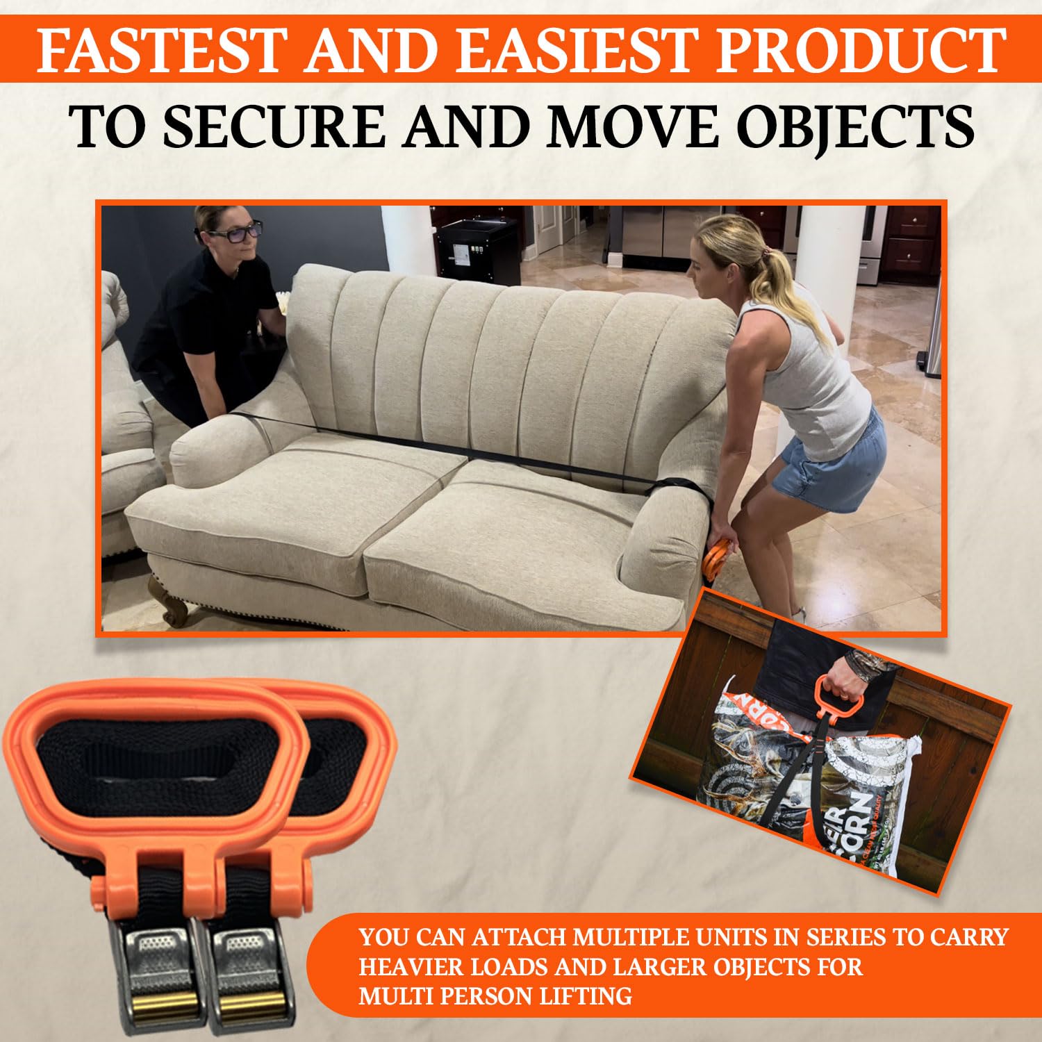 Snapklik.com : Handle And Haul 1 Handle Moving Strap To Lift Carry Drag ...