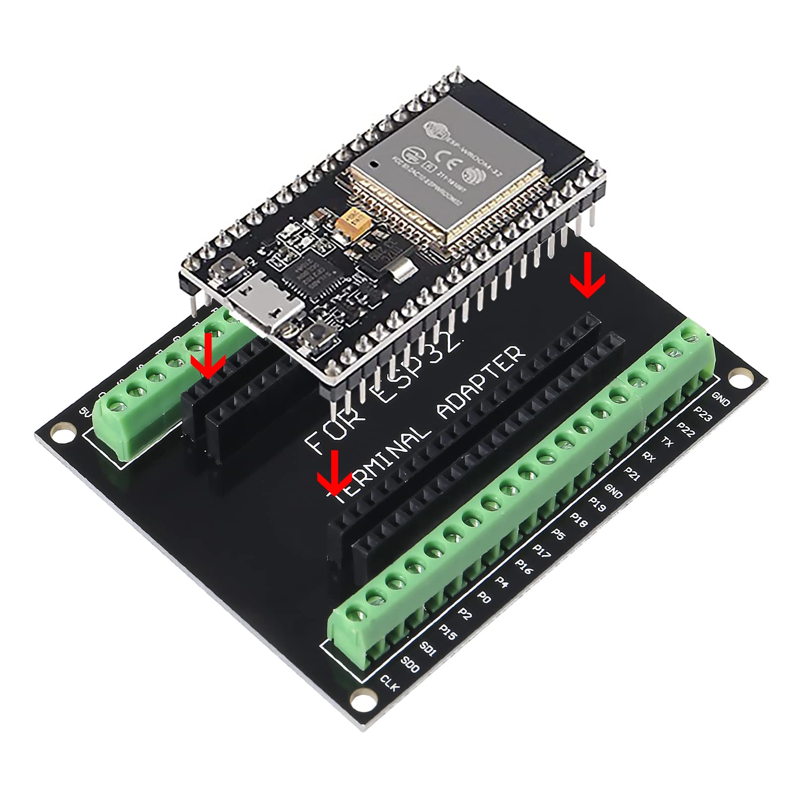 Snapklik.com : 4PCS ESP32 Breakout Board GPIO 1 Into 2 Compatible For 38PIN Narrow Version ESP32 ...