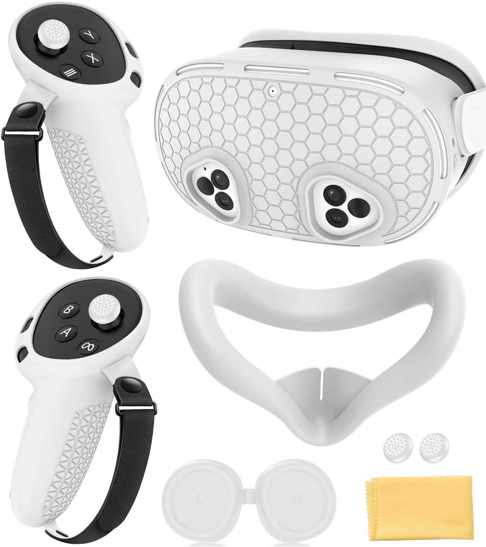 Amazon.com: Silicone Cover Set Compatible with Meta Quest 3S ...