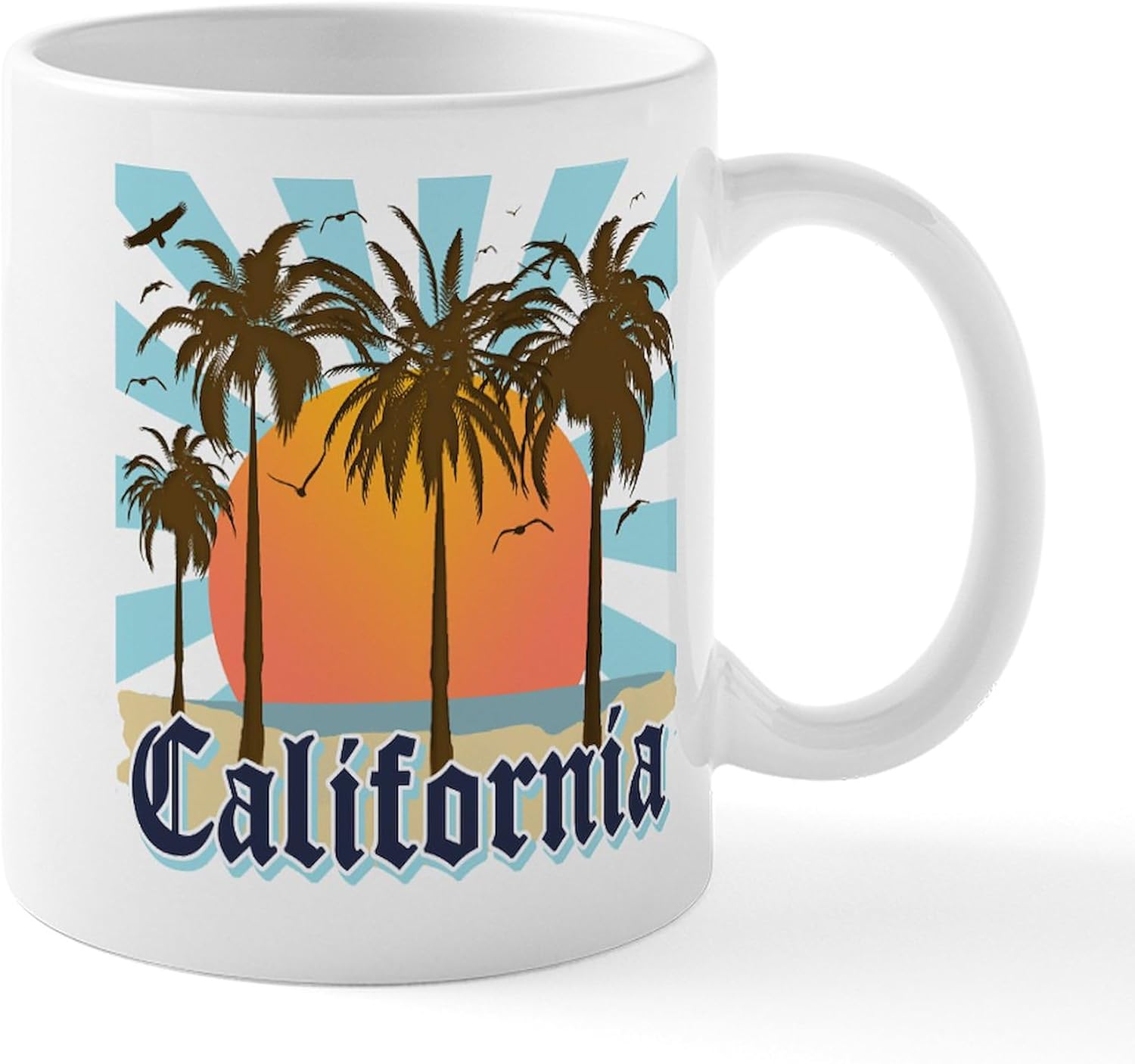 Amazon.com | CafePress Vintage California Mug 11 oz (325 ml) Ceramic ...