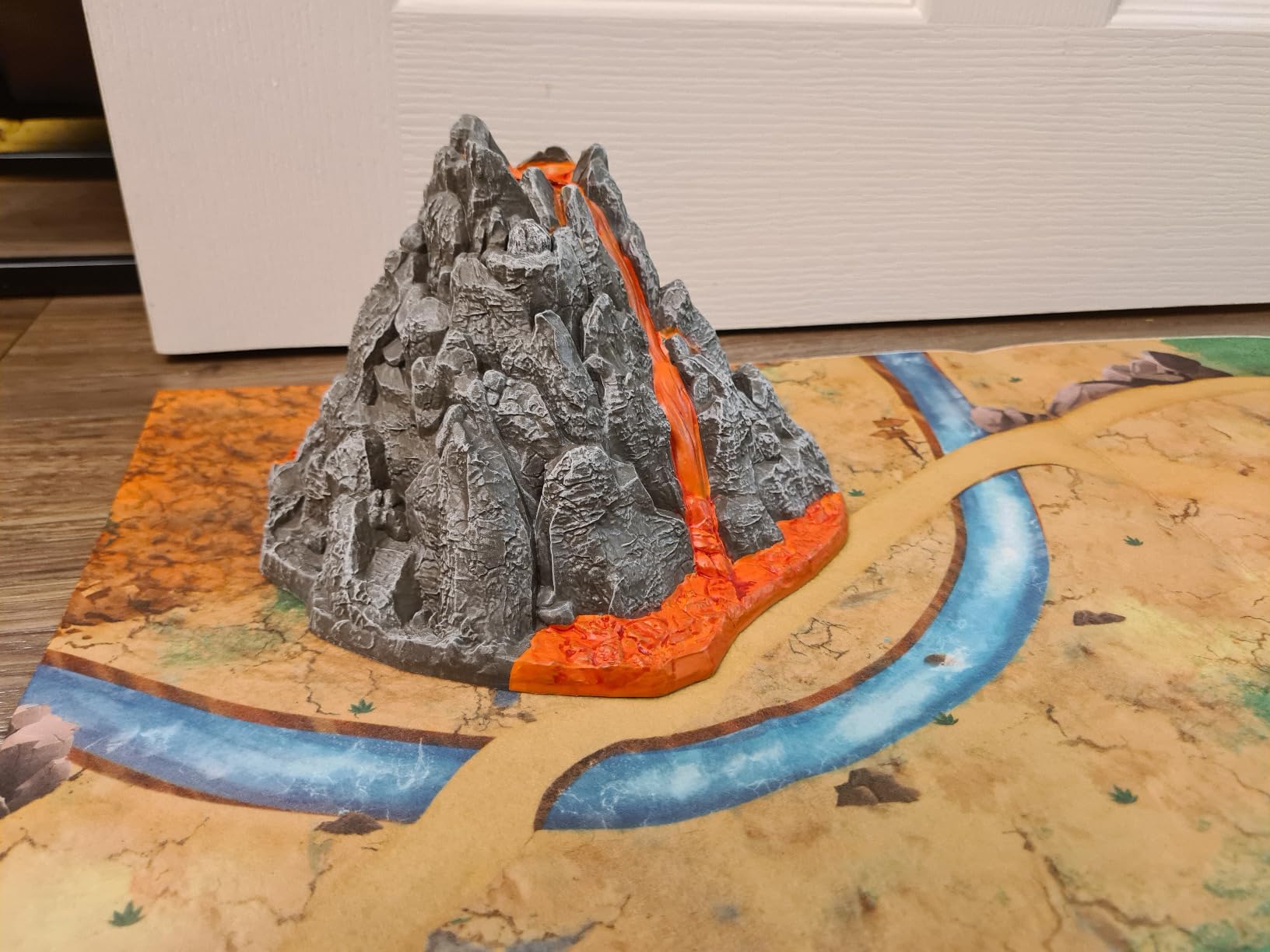 Dinosaur Volcano Figures Toy with Play Mat, Educational Realistic ...