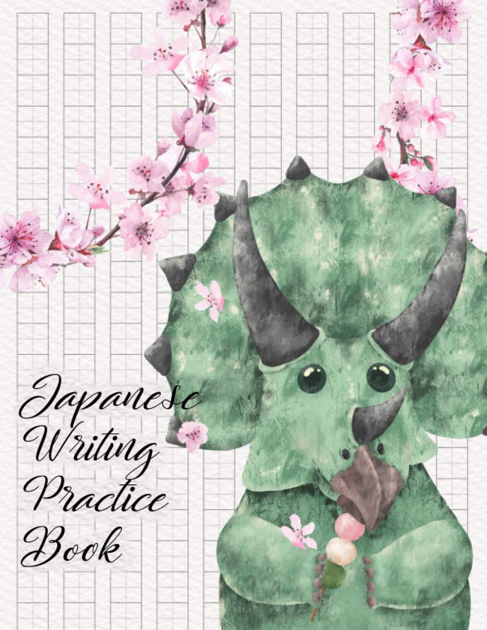 Buy Japanese Writing Practice Book, Triceratops Dinosaur with Japanese ...