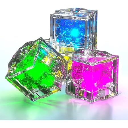 Amazon.com: Skylar Water-Activated LED Ice Cubes, 4-Pack | Light-Up ...