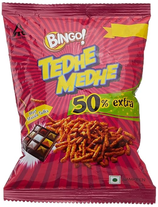 Bingo Tedhe Medhe Mast Masala Tadka, 25.5g : Amazon.in: Grocery ...