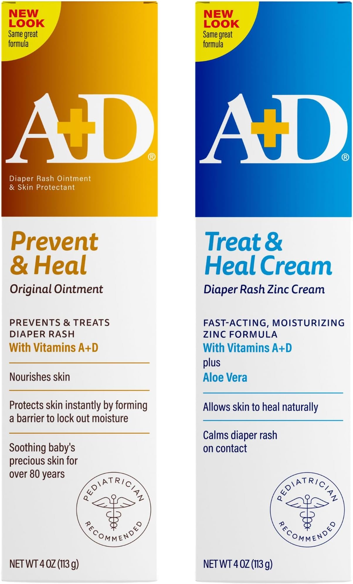 Amazon.com: A+D Original Diaper Rash Ointment + Zinc Oxide Diaper Rash ...