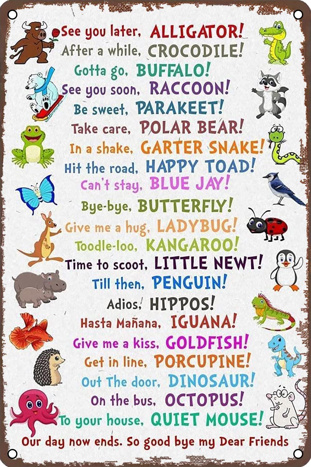 Amazon.com : Metal Signs See You Later Alligator Poster Wall Decor for ...