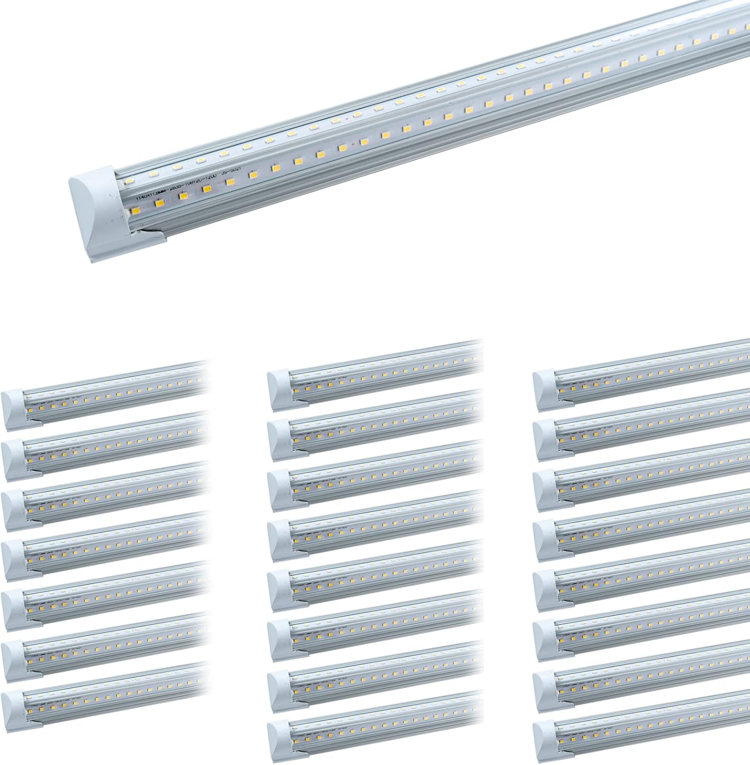 MKUJOO 24 Pack 4FT 40W LED Shop Light, V Shape Integrated T8 LED Tube ...