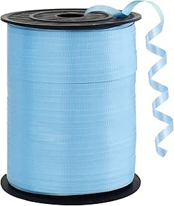 Amazon.com: BEISHIDA 500 Yards Matte Light Blue Ribbon Curling Crimped ...