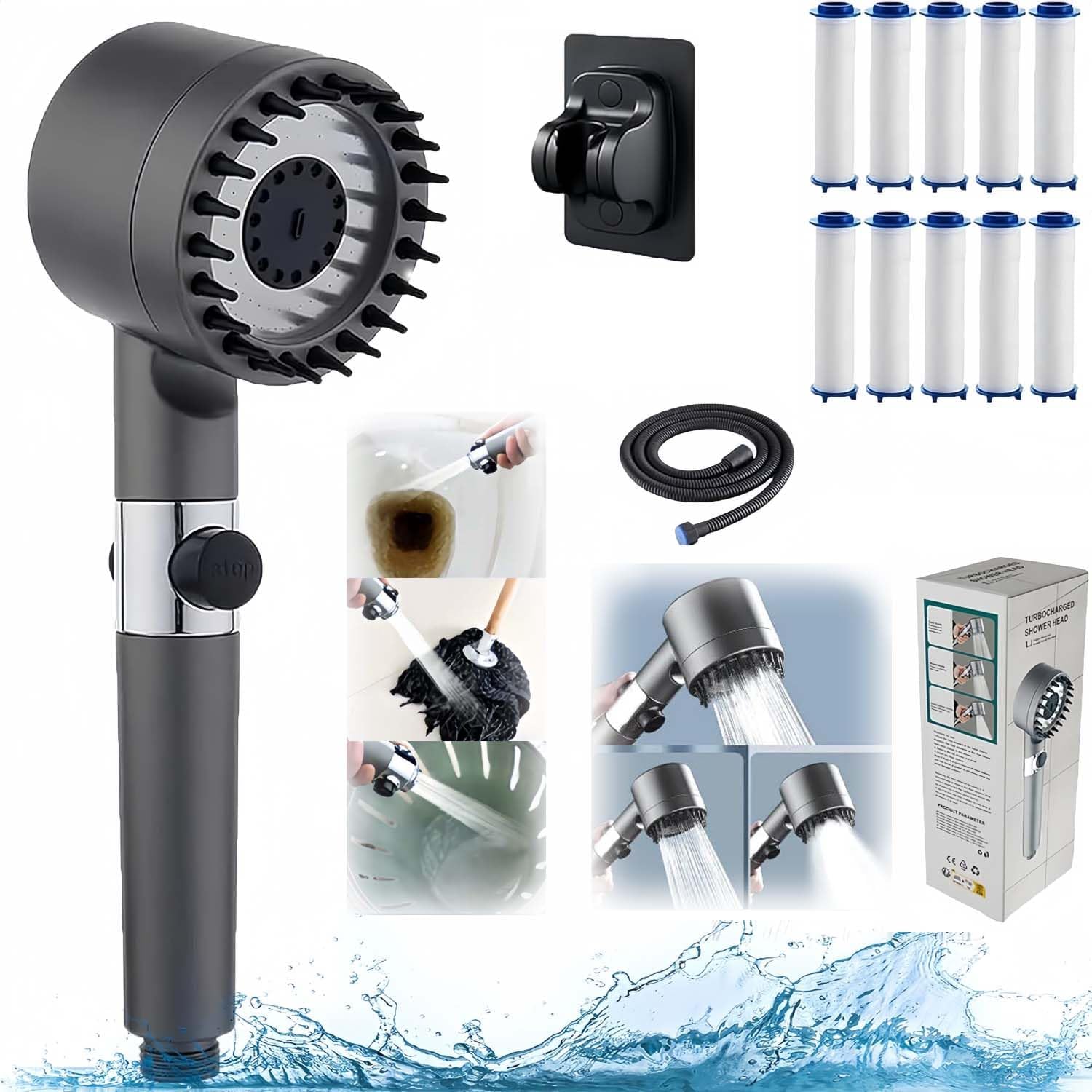 Drivse Iondrops Showerhead, German Multifunctional Massage Shower ...