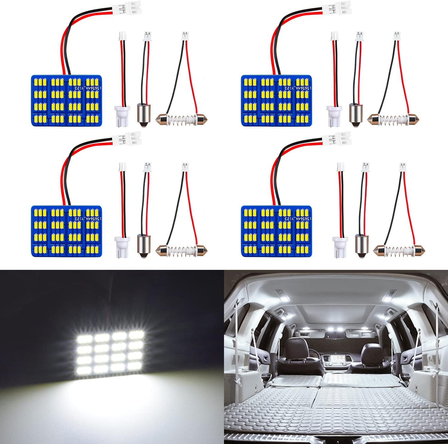 Amazon.com: EverBrightt 6-Pack Cool White 5730 24SMD Led Panel Dome ...