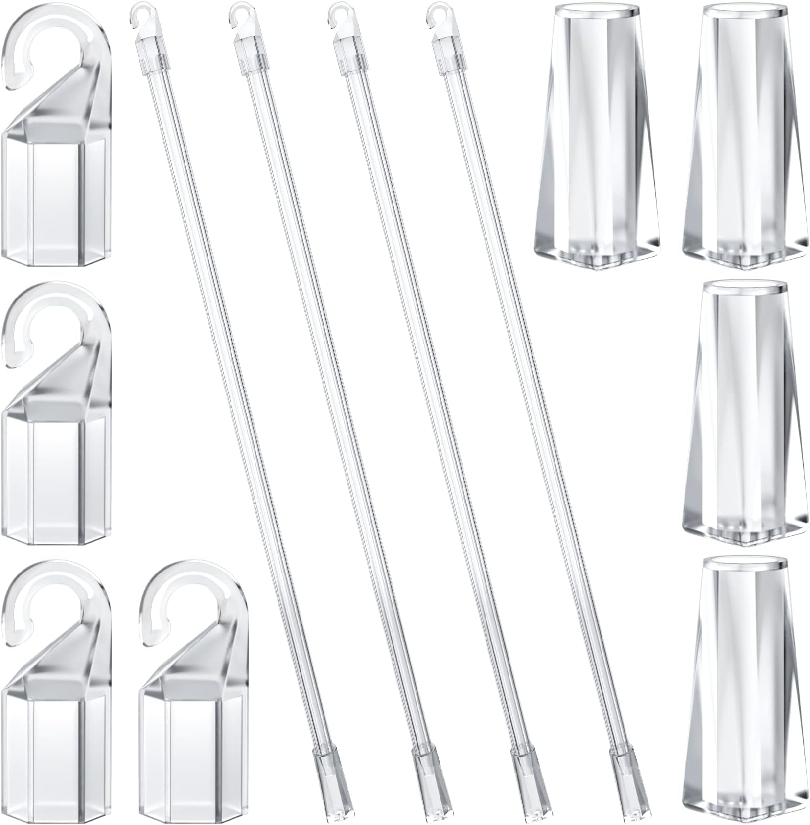 Amazon.com: PAGOW 4Sets Vertical Blind Wand, 12 Inches Transparent PVC ...