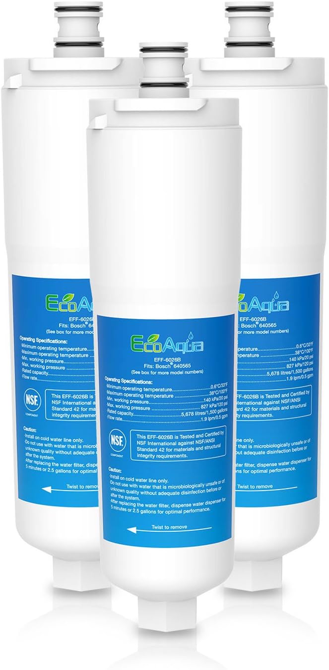 EcoAqua EFF-6026B Fridge Water Filter Compatible with Abode Aquifier ...