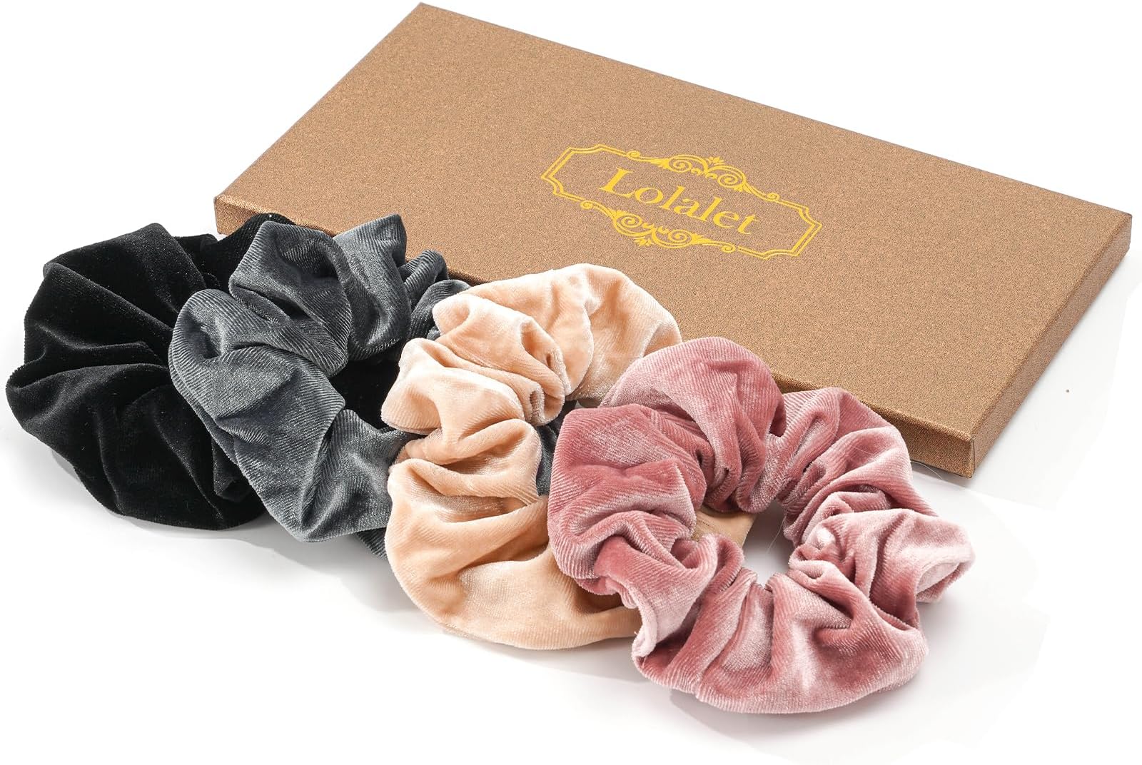 Amazon.com : 16 Pieces Fur Hair Scrunchies Rabbit Furry Hair Ties Pom ...