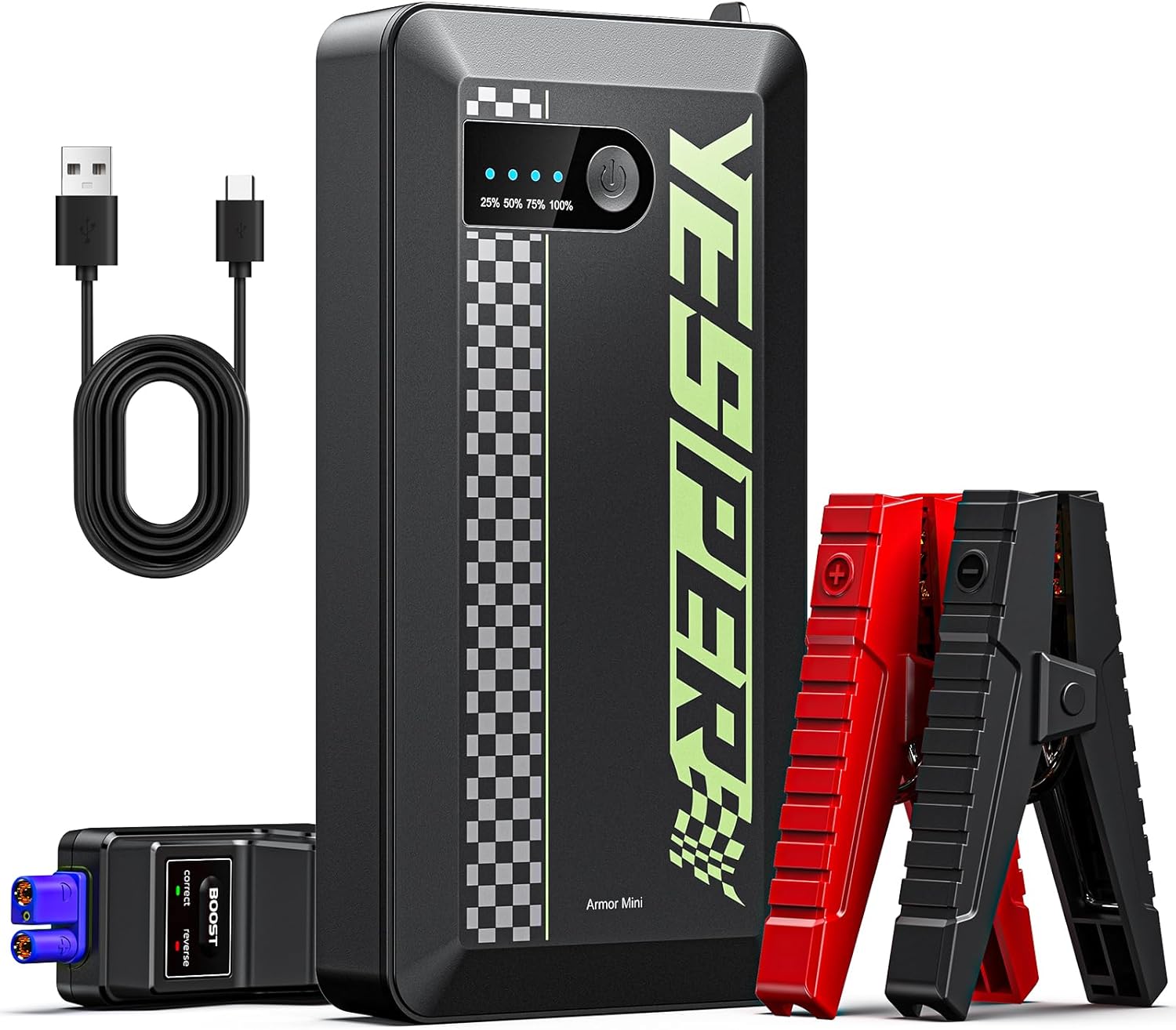 Amazon.com: YESPER Jump Starter Portable,1200A Peak Car Jumper Starter ...