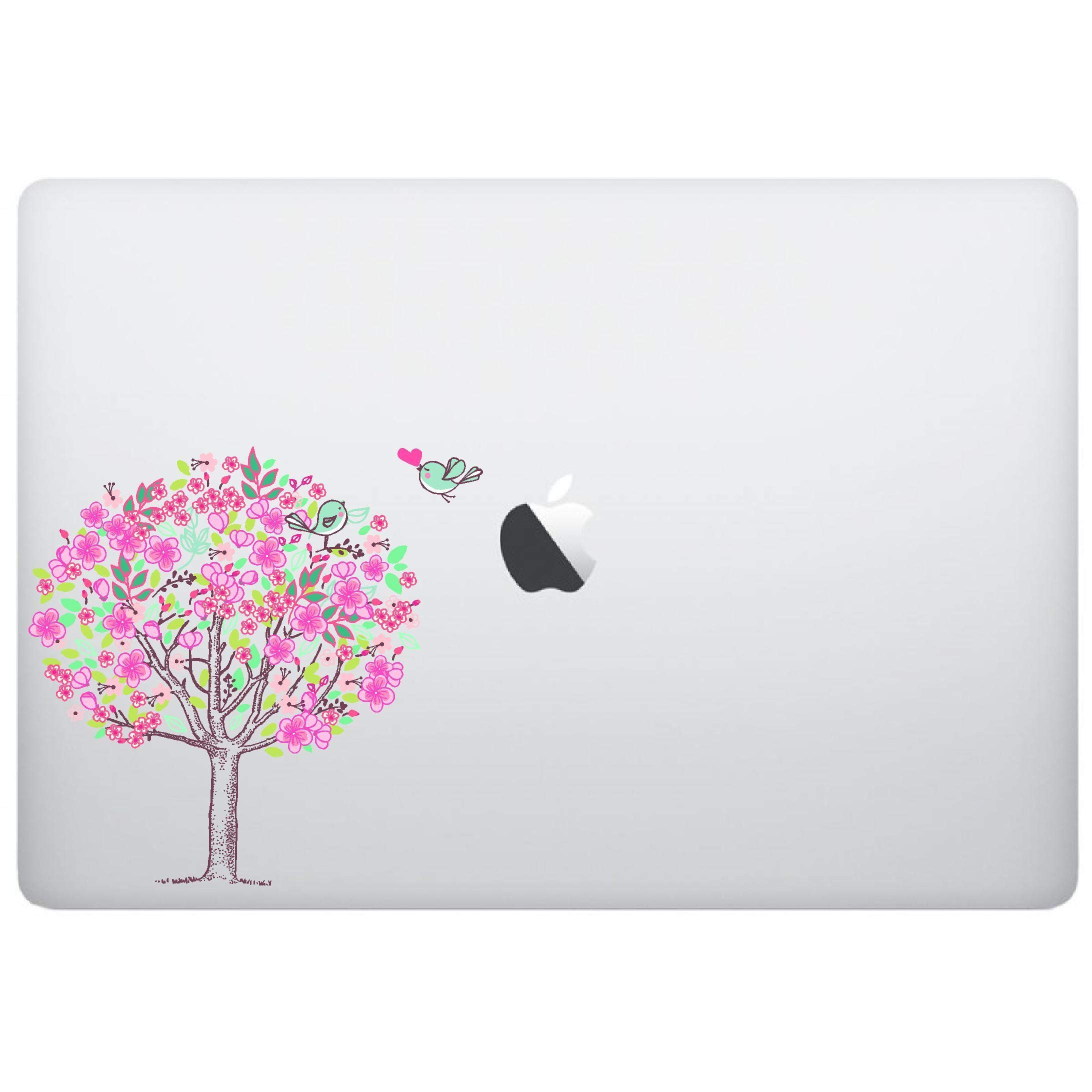 Laptop Sticker With Birds Tree